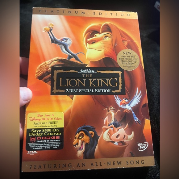Disney | Media | The Lion King Walt Disney 2 Disc Special Dvd Movie ...